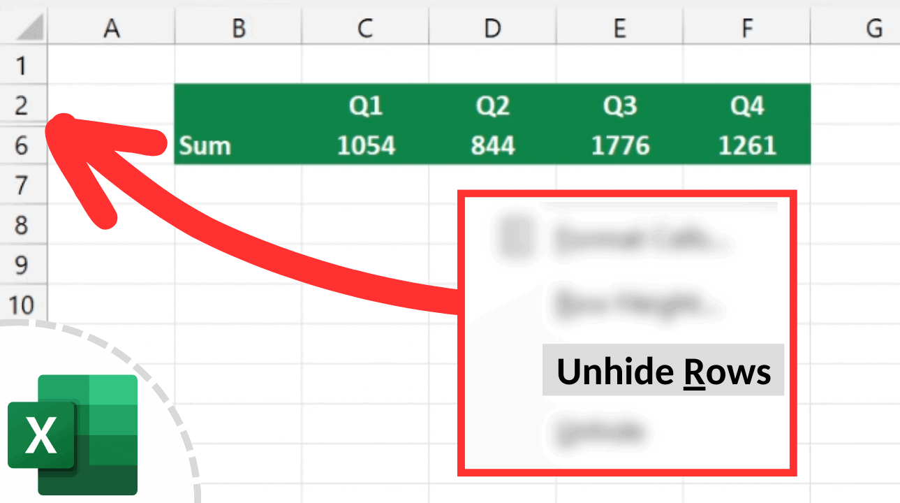 How To Unhide Rows In Excel Beginner s Guide Sheet Leveller