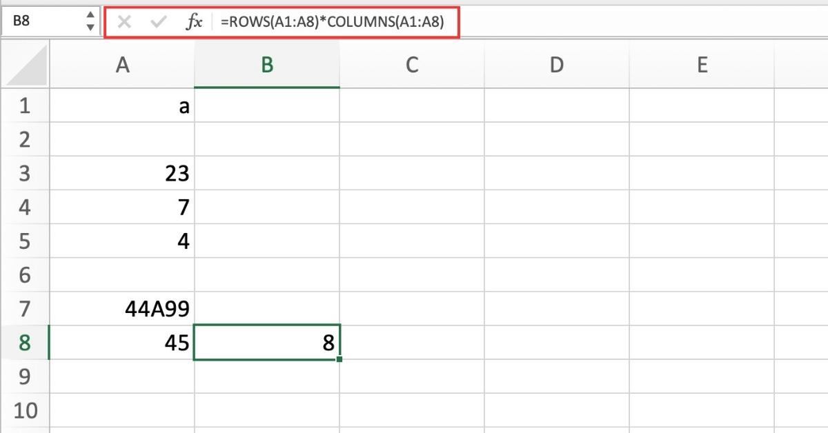 How To Count Total Number Of Cells From A Range In Excel