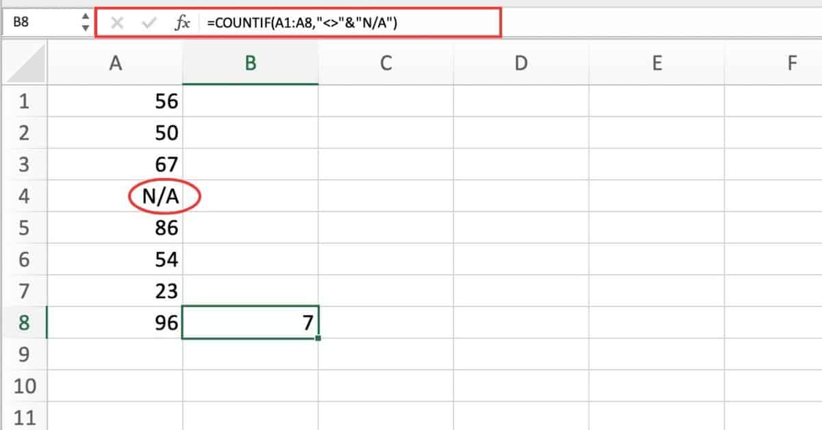 How To Count Cells Not Equal To In Excel COUNTIF In Excel