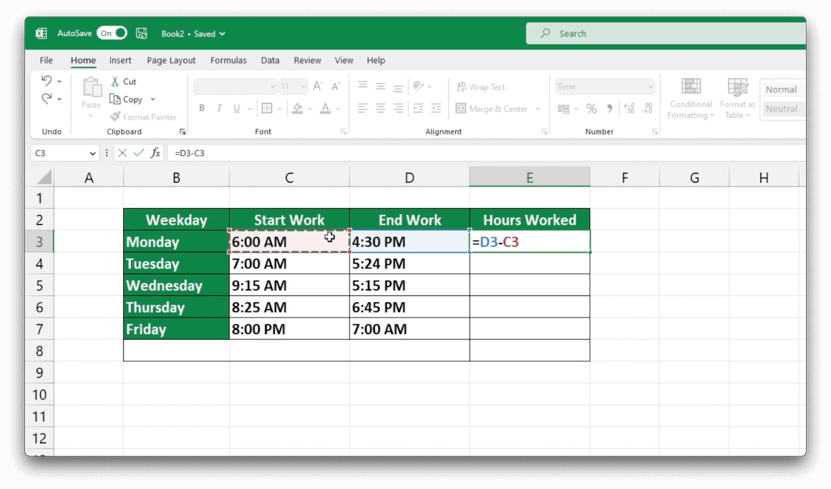 How To Calculate Hours Worked In Excel Sheet Leveller