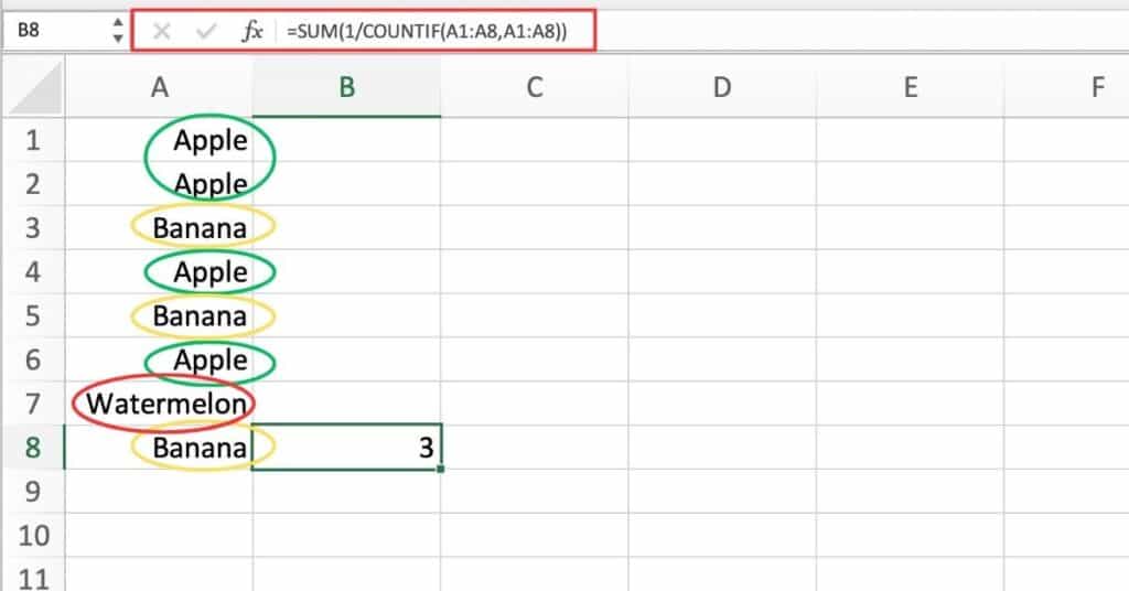How To Count Unique Values In Excel Sheet Leveller