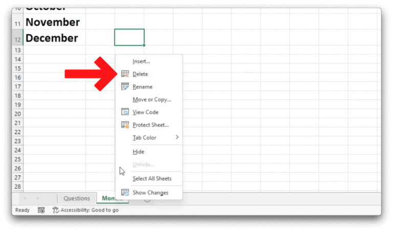 How to Delete Sheet in Excel - Sheet Leveller