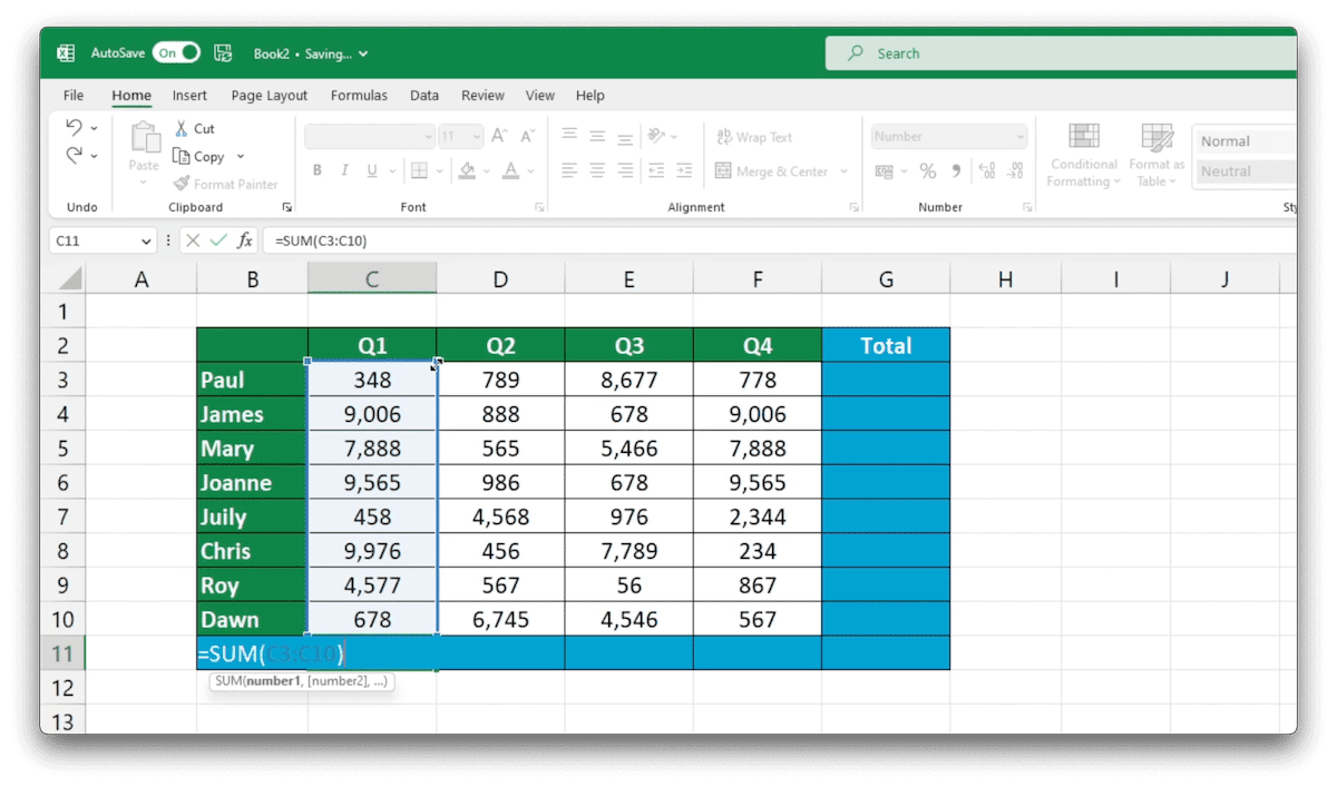 How To Sum A Column In Excel Beginner s Guide Sheet Leveller