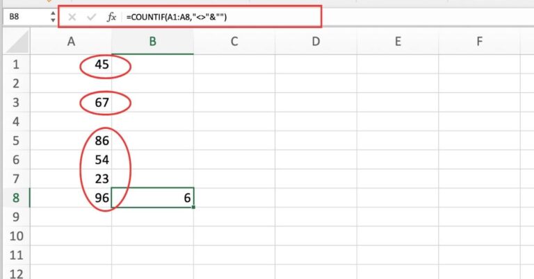 How To Count Blank Empty Cells Using Countif In Excel