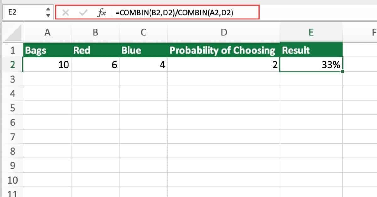 Excel Combin Function Sheet Leveller