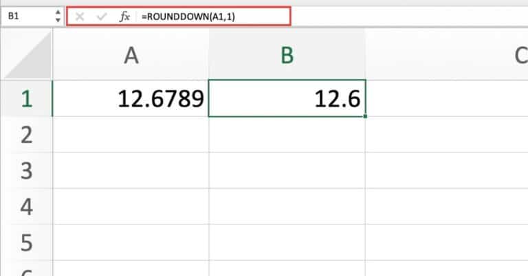 Excel ROUNDDOWN Function - Sheet Leveller