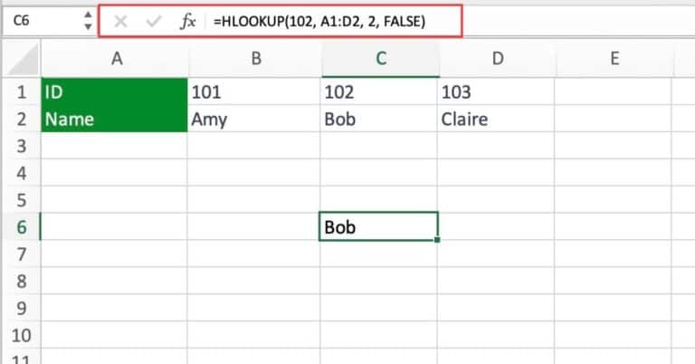 Excel HLOOKUP Function - Sheet Leveller
