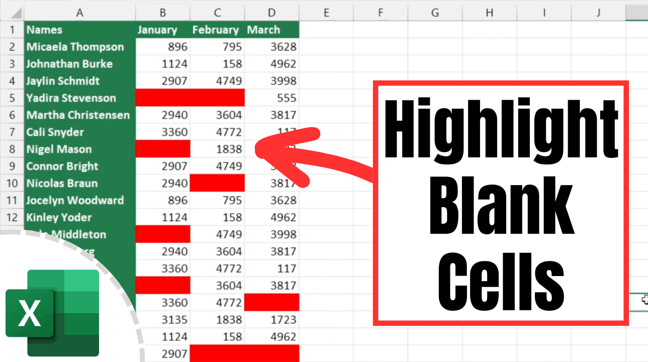 How To Highlight Blank Cells In Excel Step by Step Guide